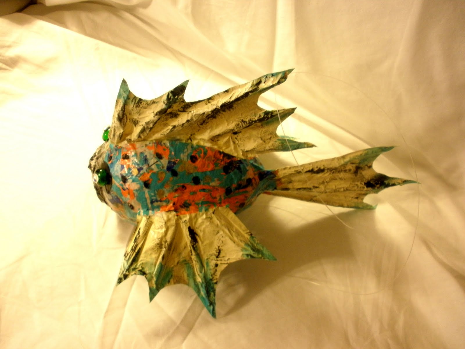Notes From Straw Mountain Studio: PAPER MACHE FISH # 2 ...