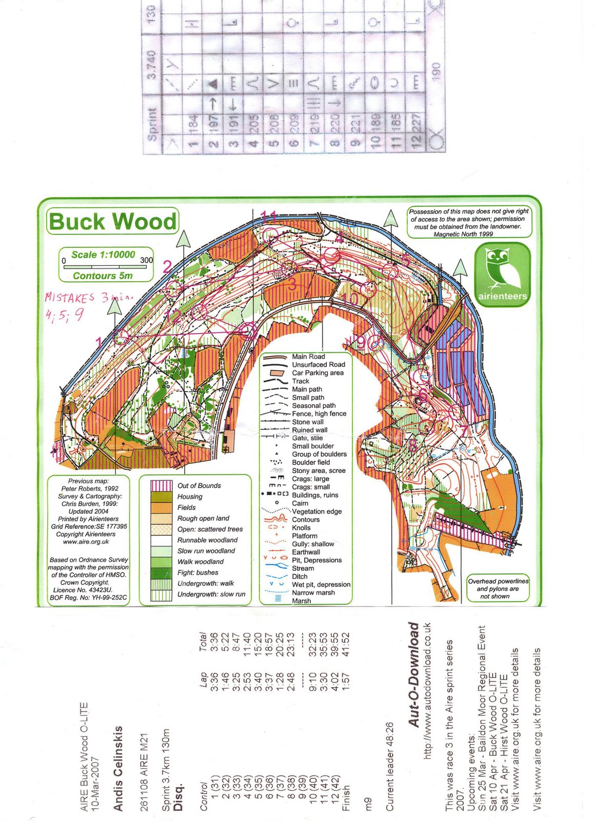 Orientēšanās kartes: marts 2007