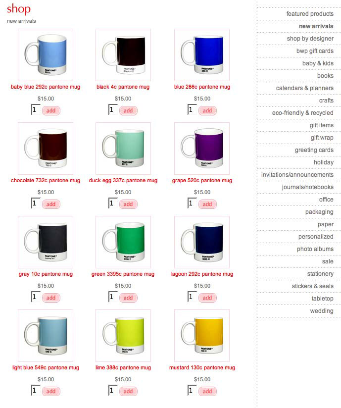Broadway Paper: pantone mugs