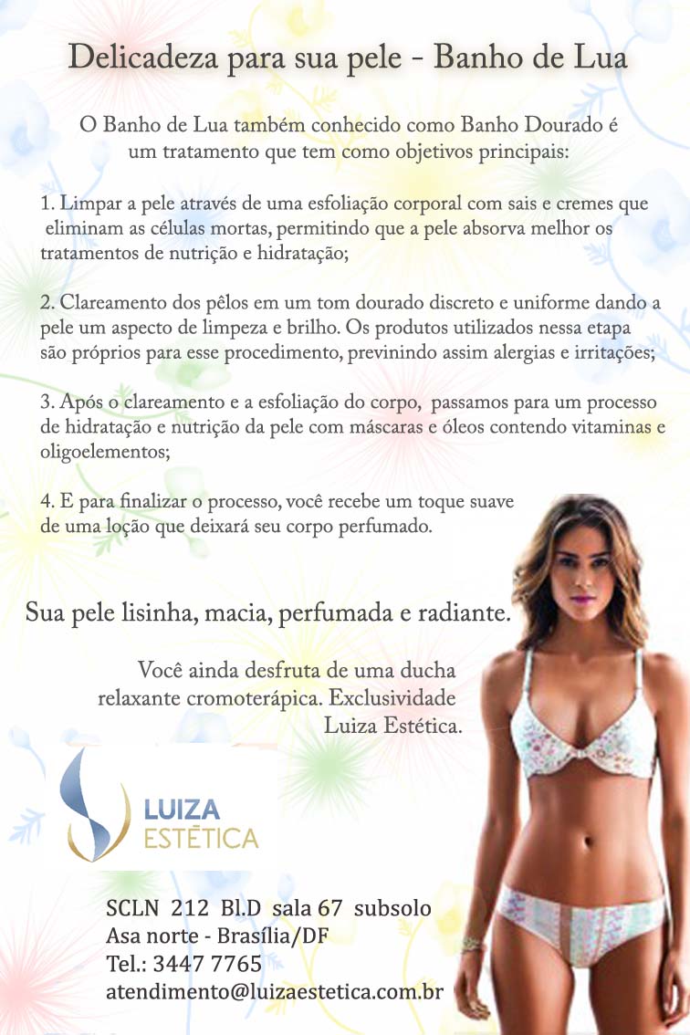 Luiza Estética: Banho de Lua - Pele renovada