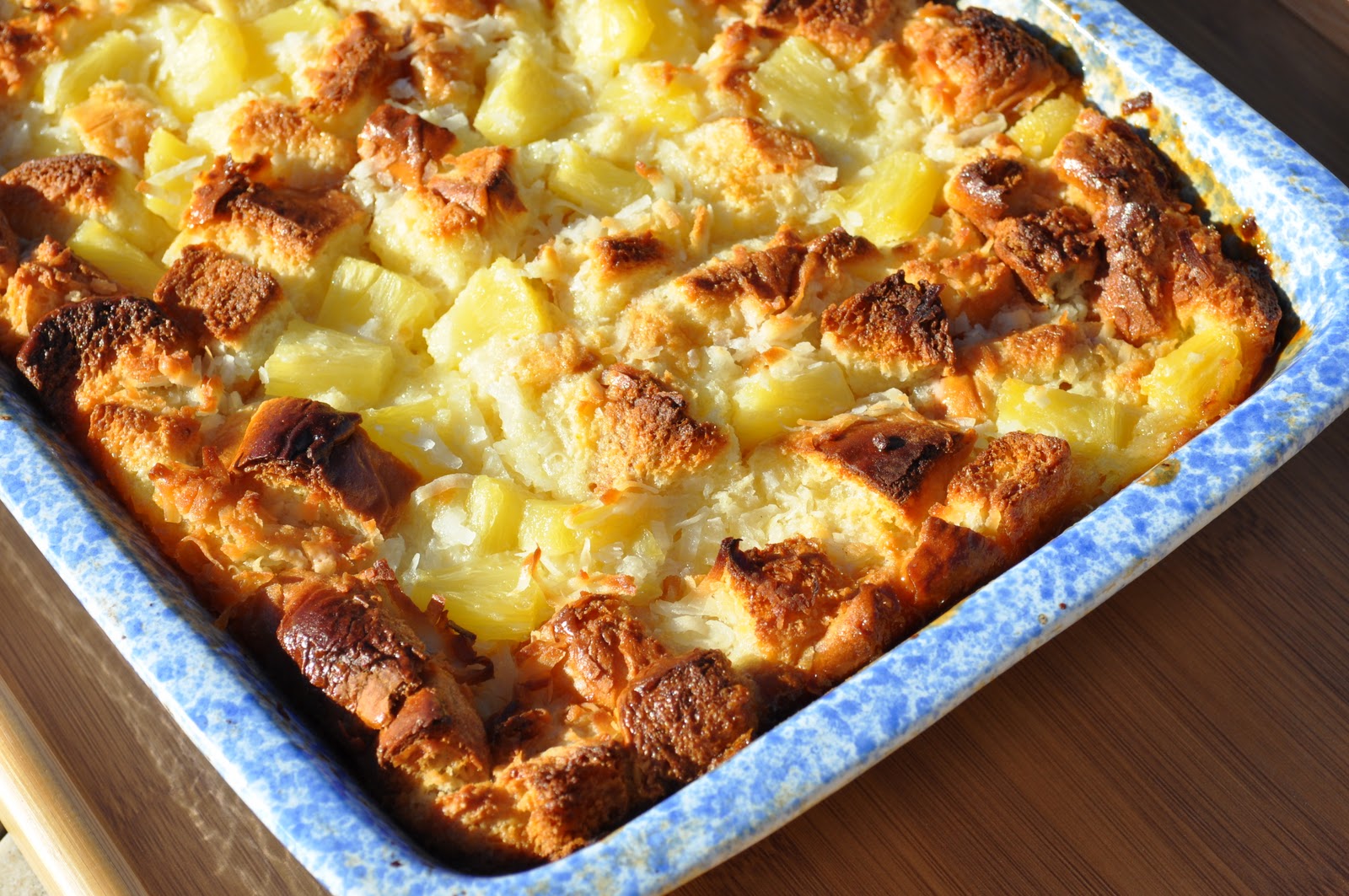 Tropical Bread Pudding with Rum Sauce