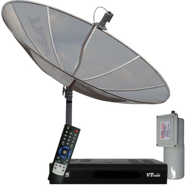 CASA DAS PARABOLICAS: Kit Antena Parabólica GigaSat 1,90m + Receptor ...