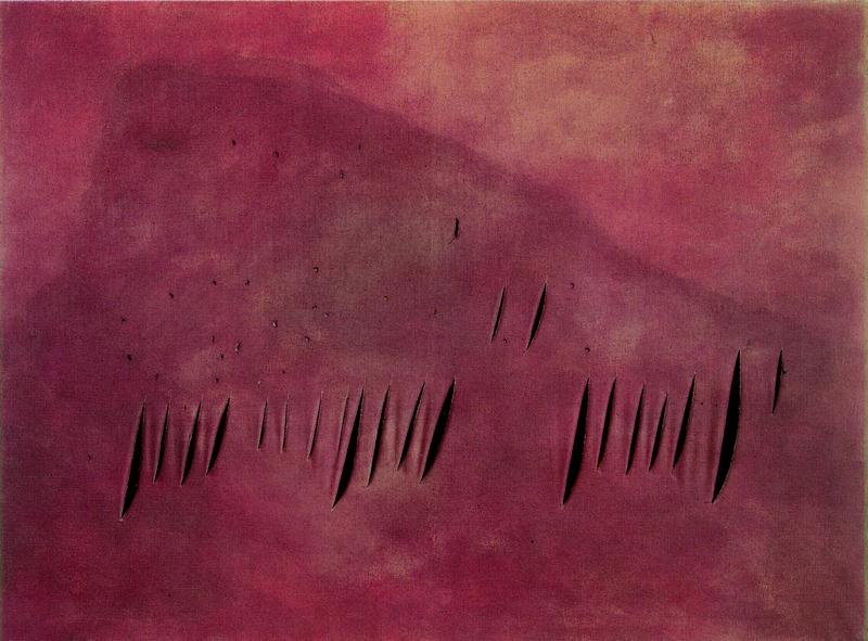 ruby ruby red: lucio fontana: pink