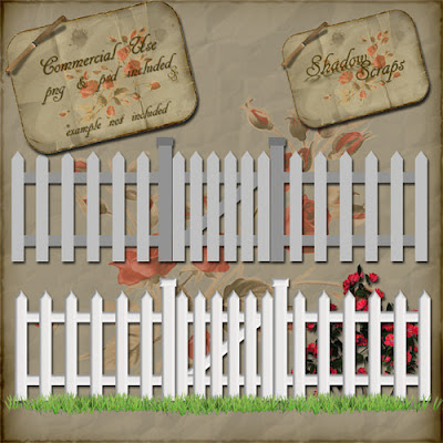 Shadow Scraps: CU Picket Fence Template