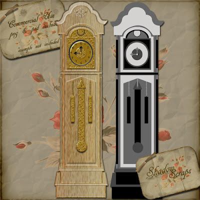 Shadow Scraps: CU Grandfather Clock Template!!