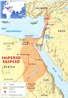 Historia, Geografía y Económia: Mapa del imperio egipcio