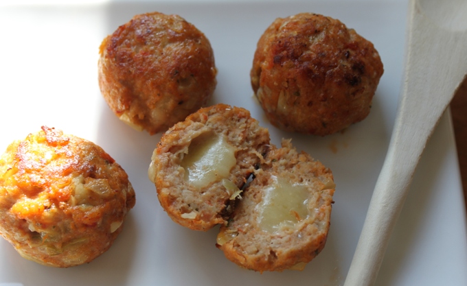 Kitchen Snaps: Cheese Stuffed Chicken Meatballs ~ Let's Get It On