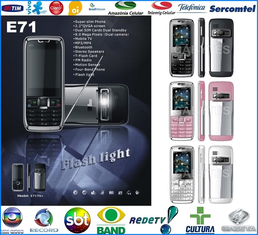 CELULAR MP10 E71 / TV / 2 CHIPS