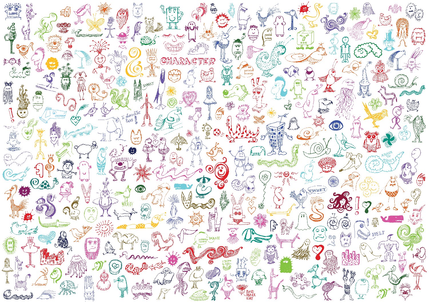 turning pages: doodles, lots of doodles