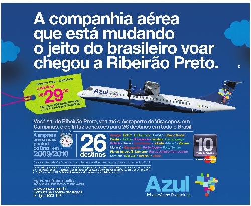 Aeroporto de Ribeirão Preto - Leite Lopes: Azul com propaganda nos ...