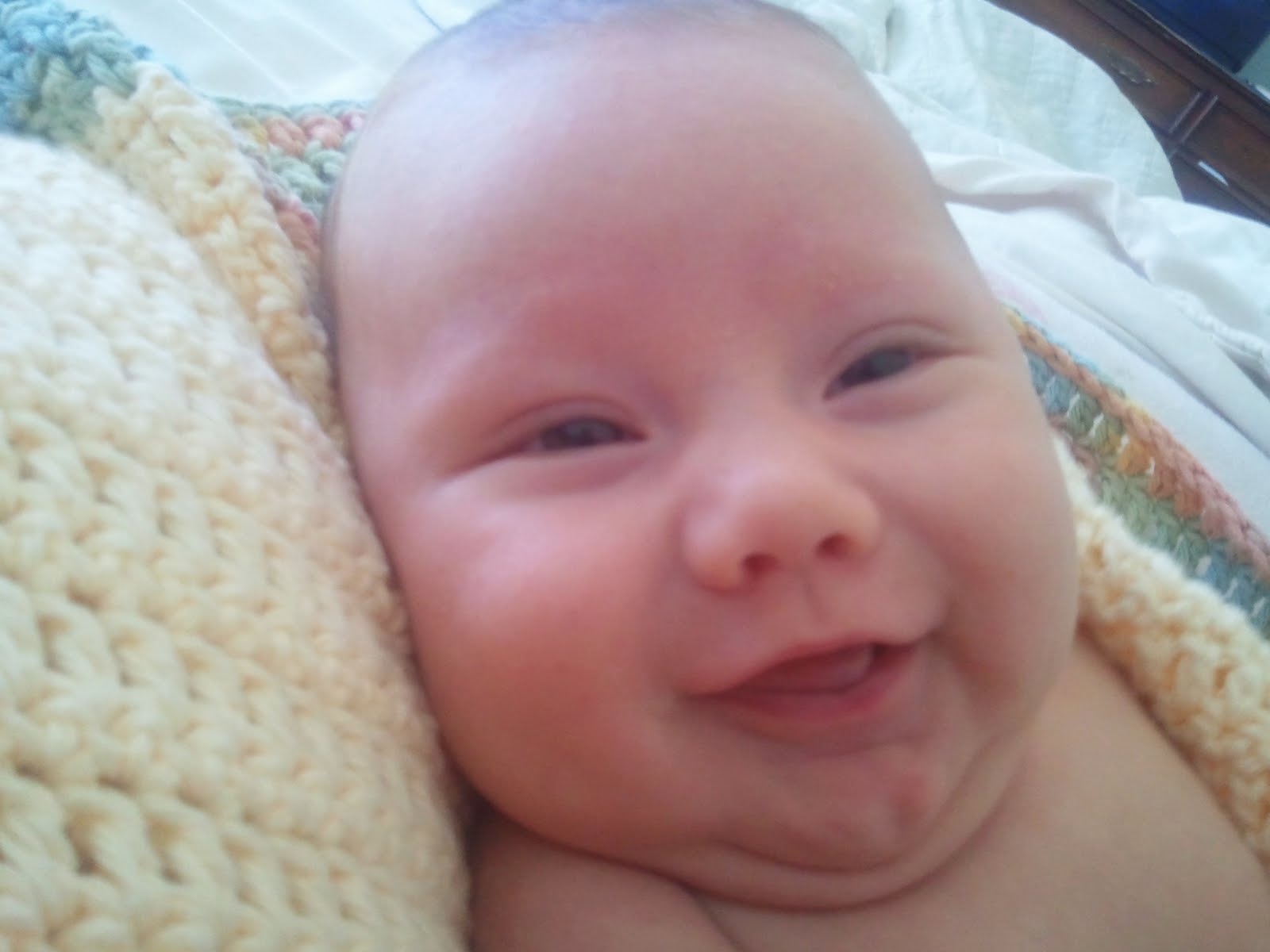 Like A Bird: fat baby smiles...