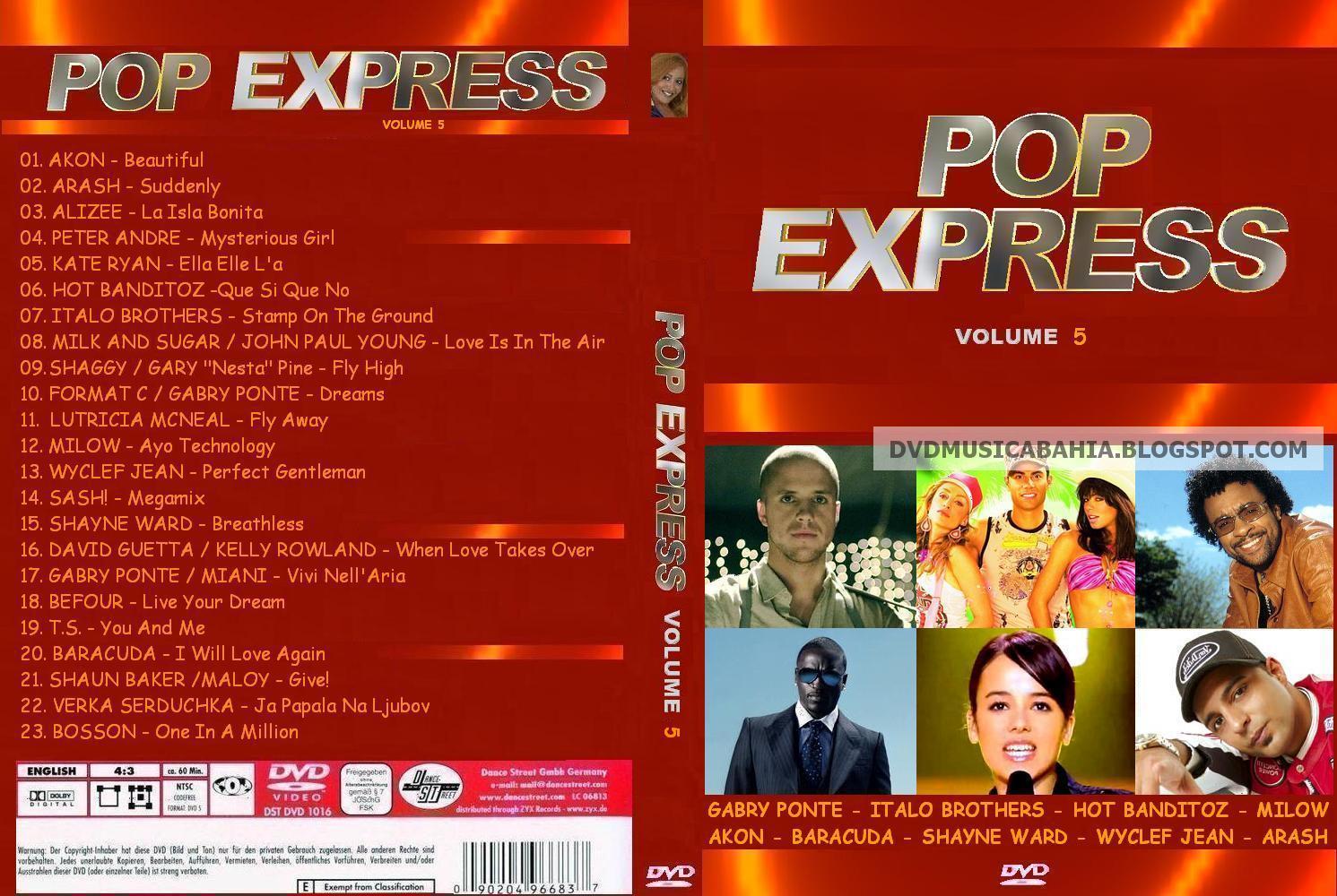 LOS MEJORES DVD DE MUSICA Y MAS....!!!!: POP EXPRESS HITS - VOL. 1 - 8 ...