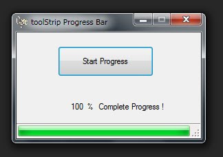 C# Source Codes: toolStrip Progress Bar