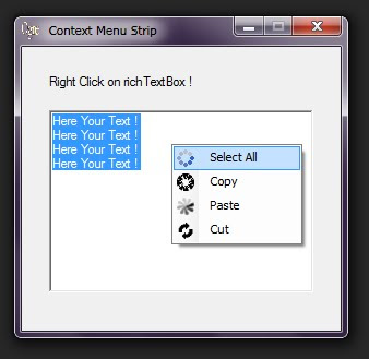 C# Source Codes: Context Menu Strip