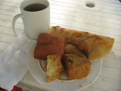 Living with Sunburn: Eating a Tanzanian Breakfast