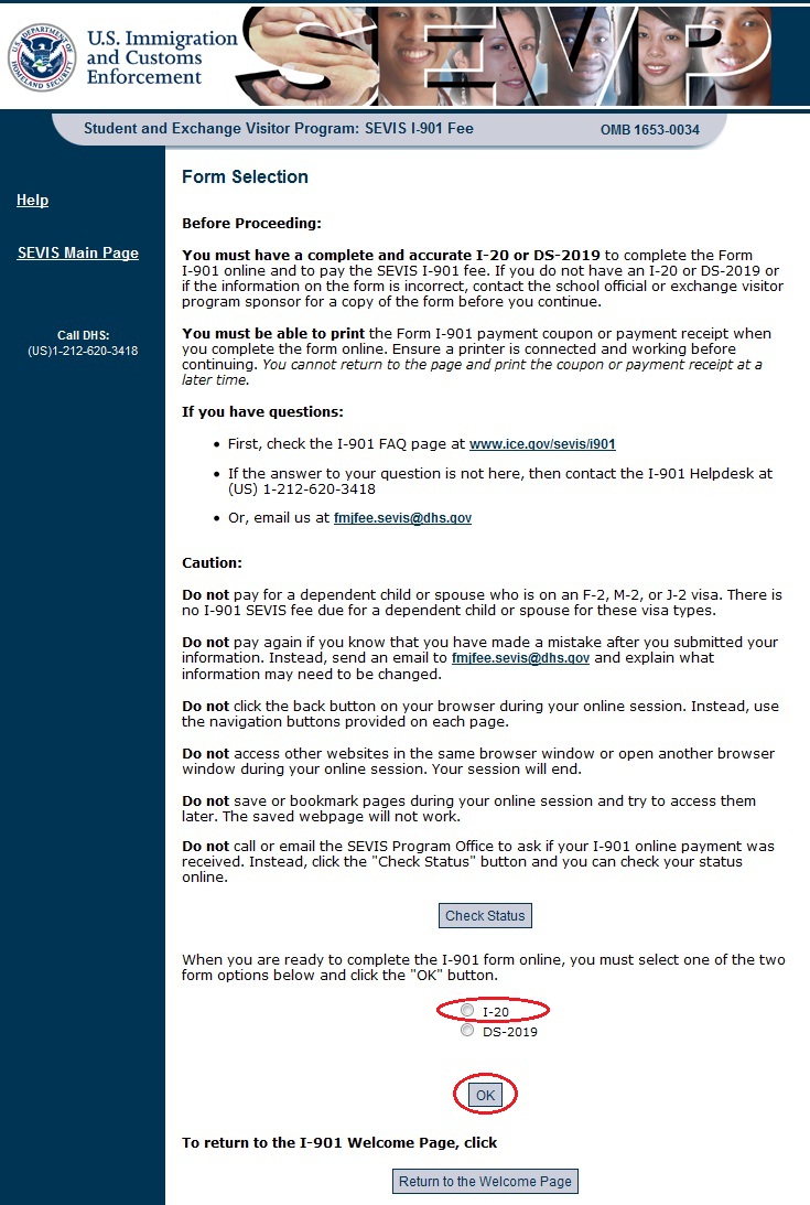 Indians Applying For USA Student Visa SEVIS I 901 Form 