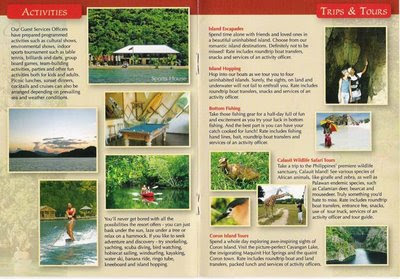TRAVEL CENTRAL PHILIPPINES: Brochure - El Rio y Mar Resort, Palawan