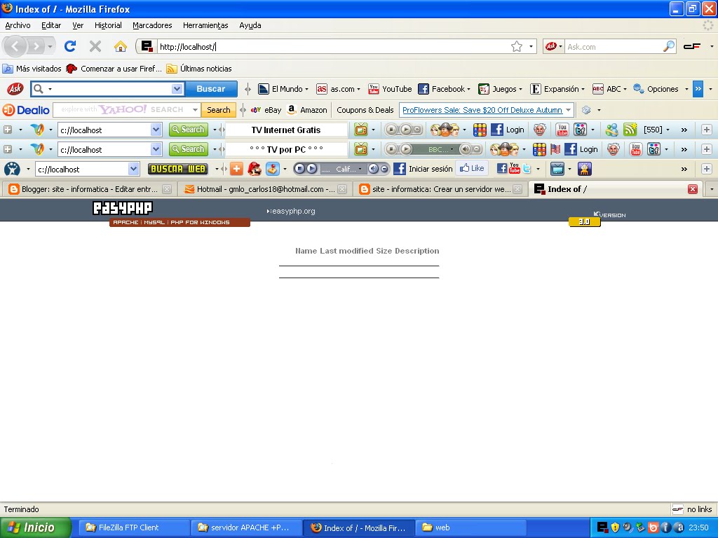 site - informatica: Crear un servidor web local con EasyPHP