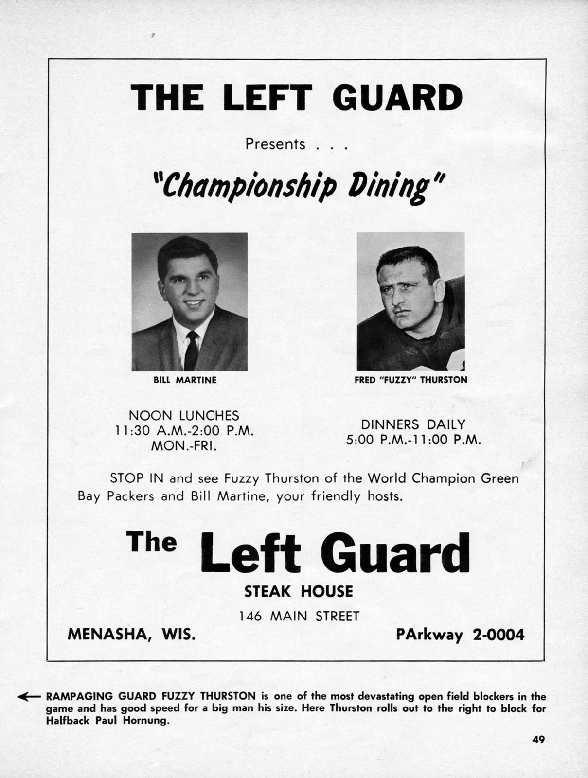 PACKERVILLE, U.S.A.: More 1962 “Salute”