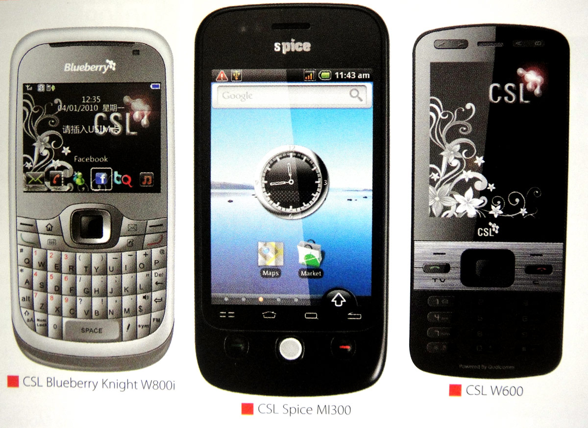 Gmy DotCom 3838: SPICE CSL launches 3G & Android phones!!
