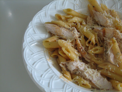 taste buds: penne parma rosa with grilled chicken...