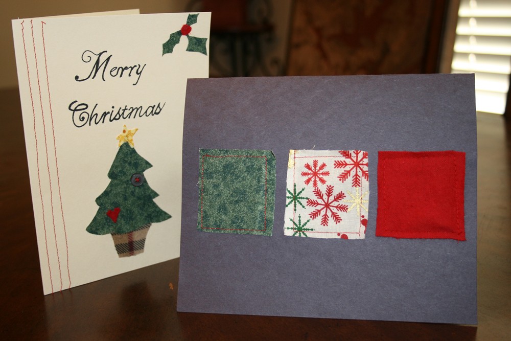 Raggy Bear Creations: Fabric Christmas Cards