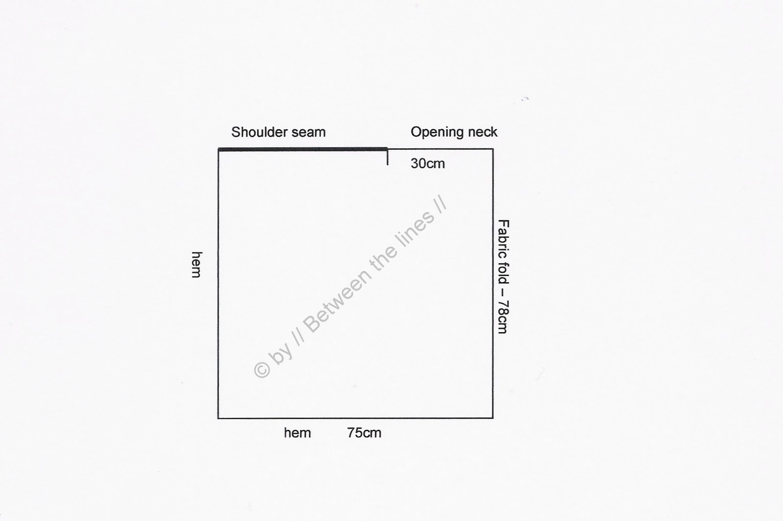 // Between the lines //: 100% easy single seam poncho :: a tutorial