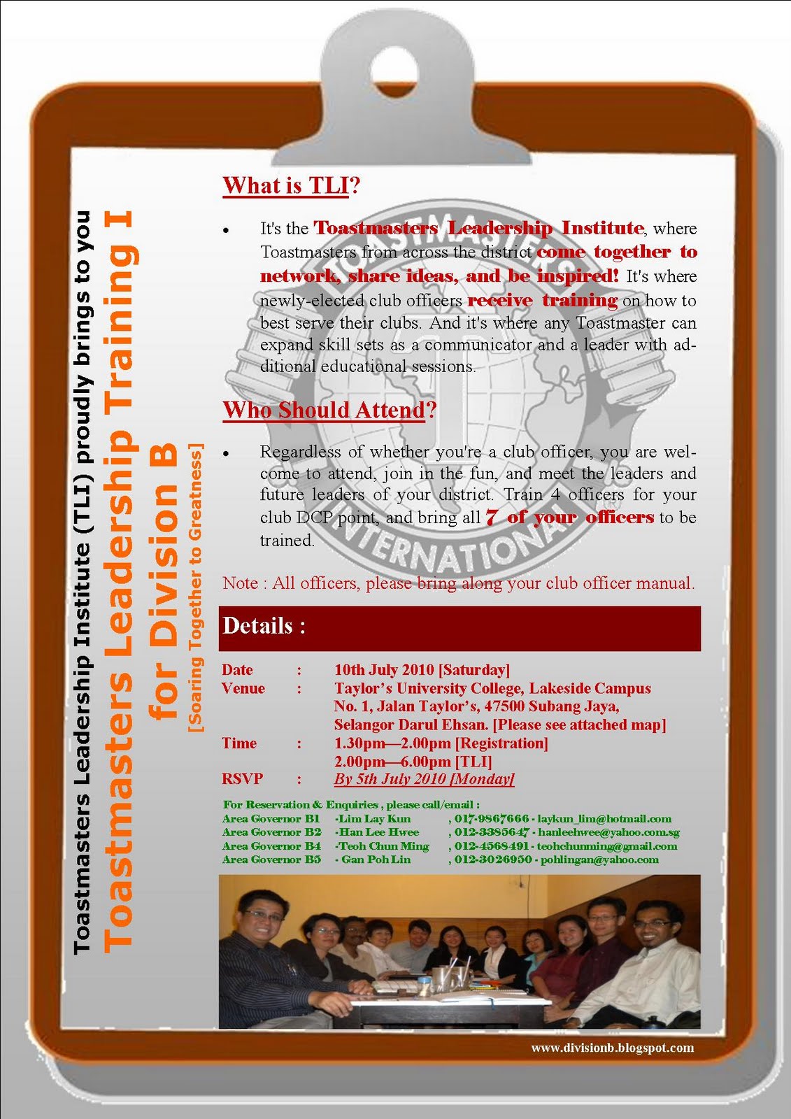 Toastmasters D102 - Division B: Toastmasters Leadership Training 1 for ...