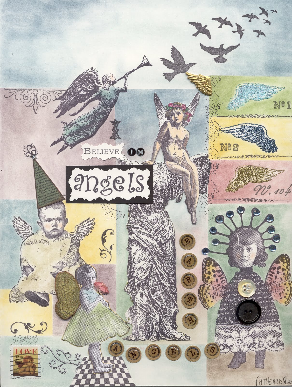 Fifth Child Studio: Angel Collage