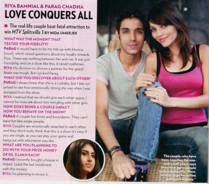 MTV Splitsvilla 5: Riya Bamniyal - Parag Chadha Interview