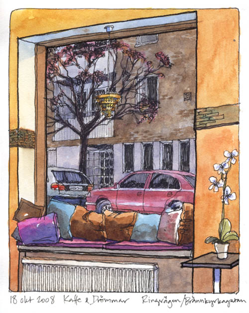 Autumn means café drawings – Nina Johansson