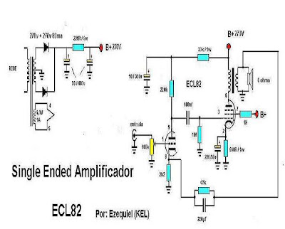 1.000.000 de Circuitos Eletrônicos Audio: AMP ECL82 = 6BM8