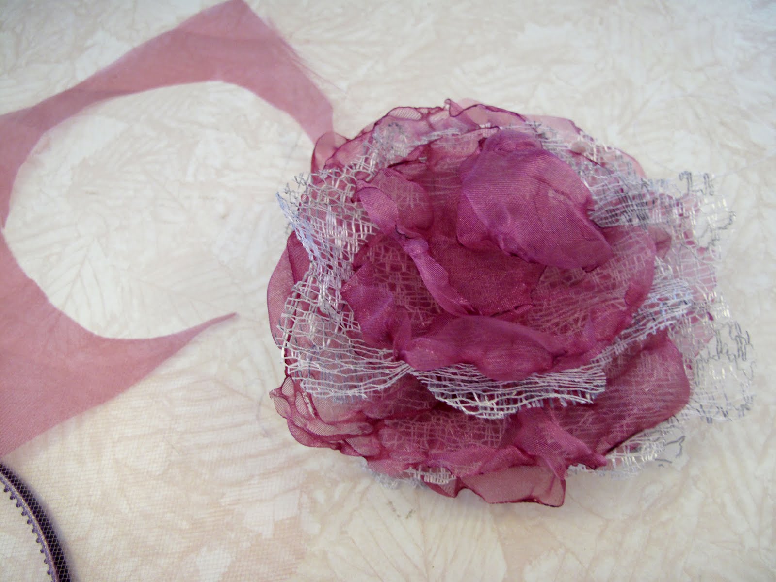 Happily, Becki: How to Make Organza Flowers