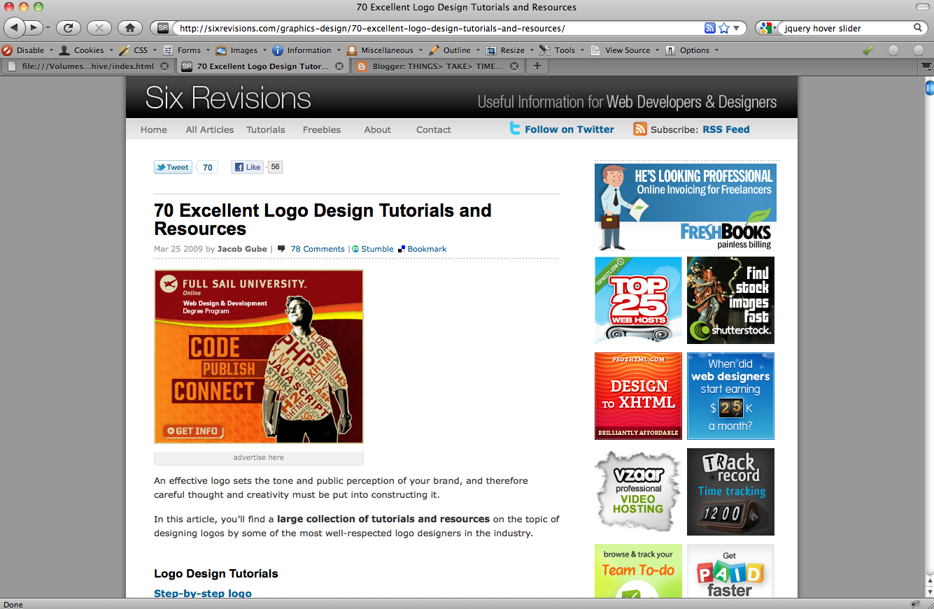 THINGS> TAKE> TIME>: 70 Excellent Logo Design Tutorials and Resources