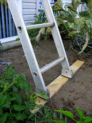 Ladder trick - overcoming uneven ground - Funky Junk InteriorsFunky ...