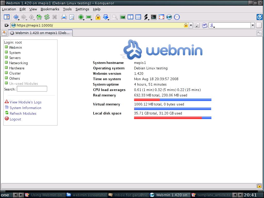 Linux Server Dengan Webmin Hanya Sekedar Kutipan Dari Para Ahli