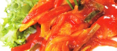 RECETAS PARA VOZ: Receta de Pollo en salsa roja