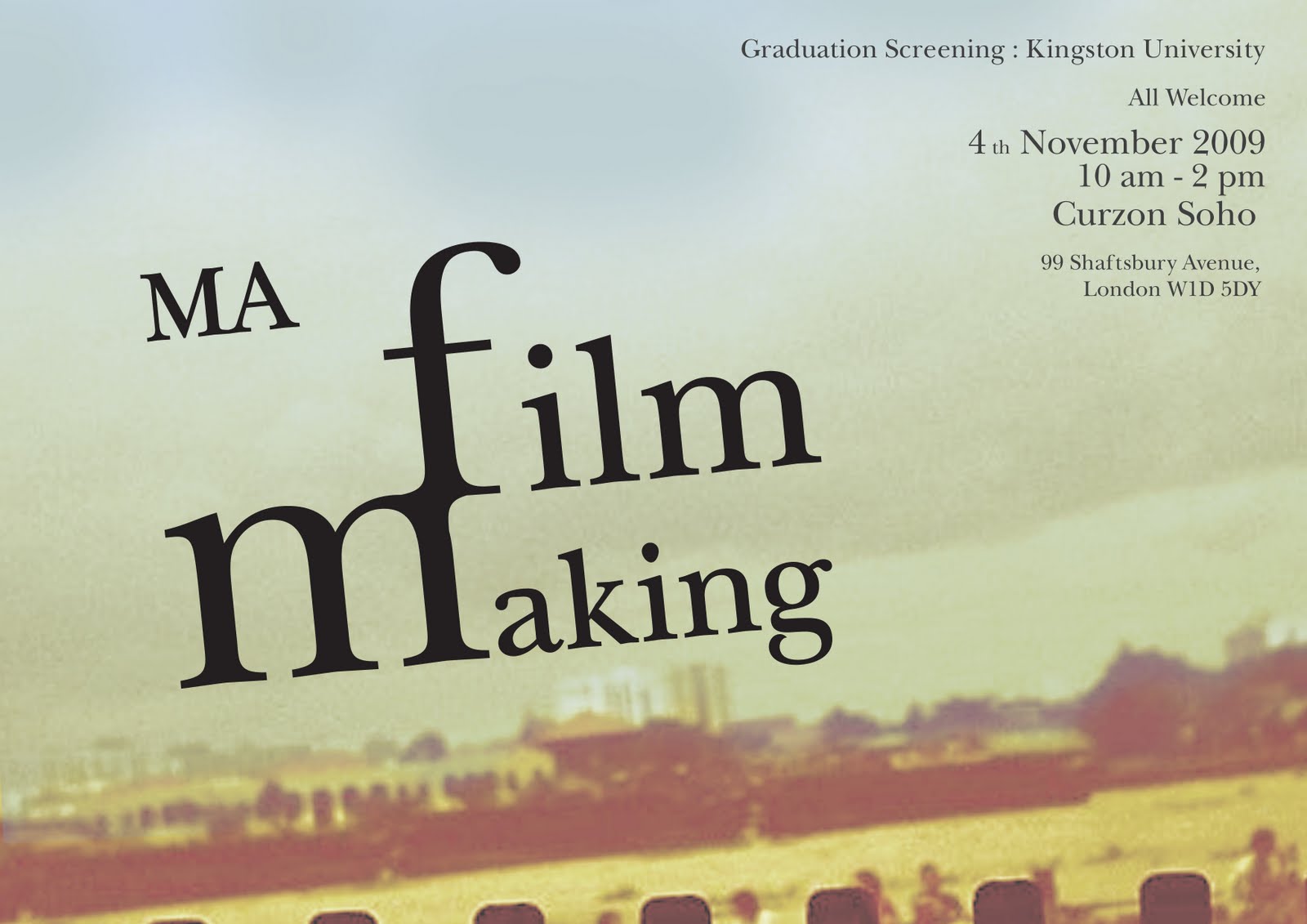 dadanim: poster for MA filmmaking , Kingston University