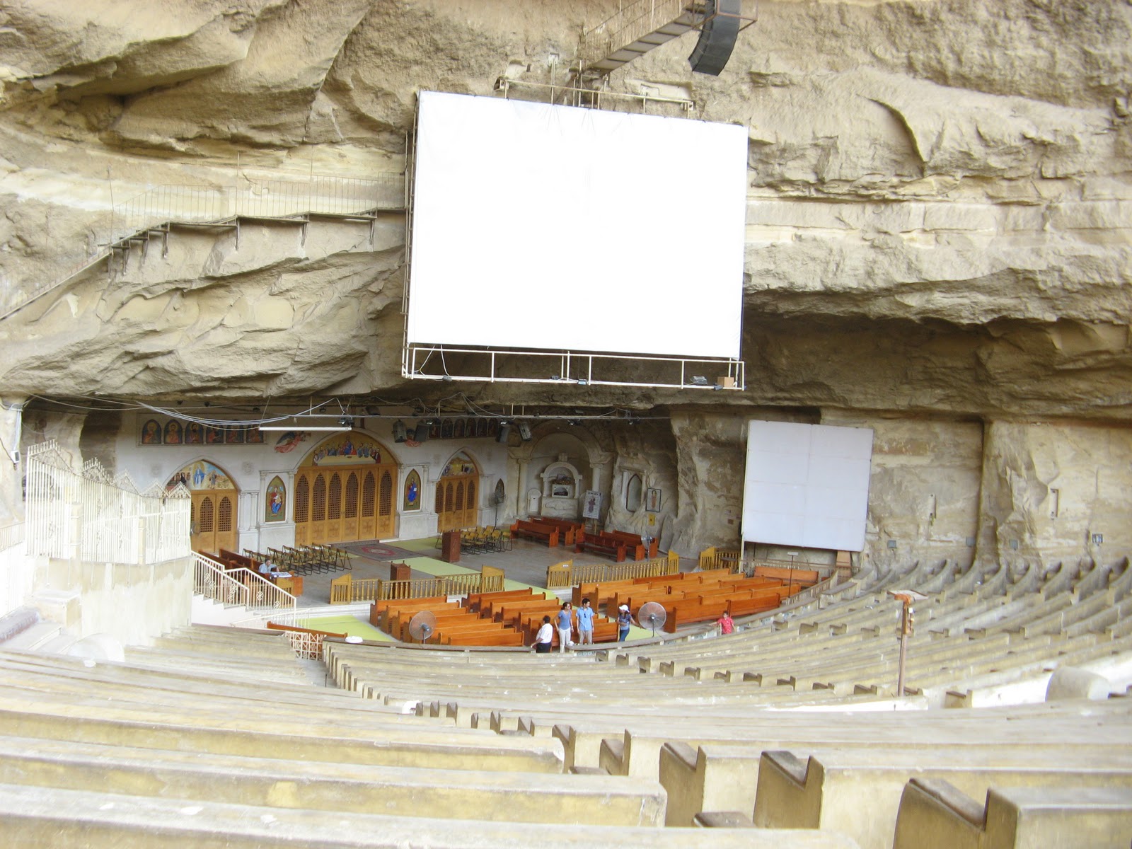 Carol, Jeff, and Cameron in Cairo: The Mokattam Cave Churches