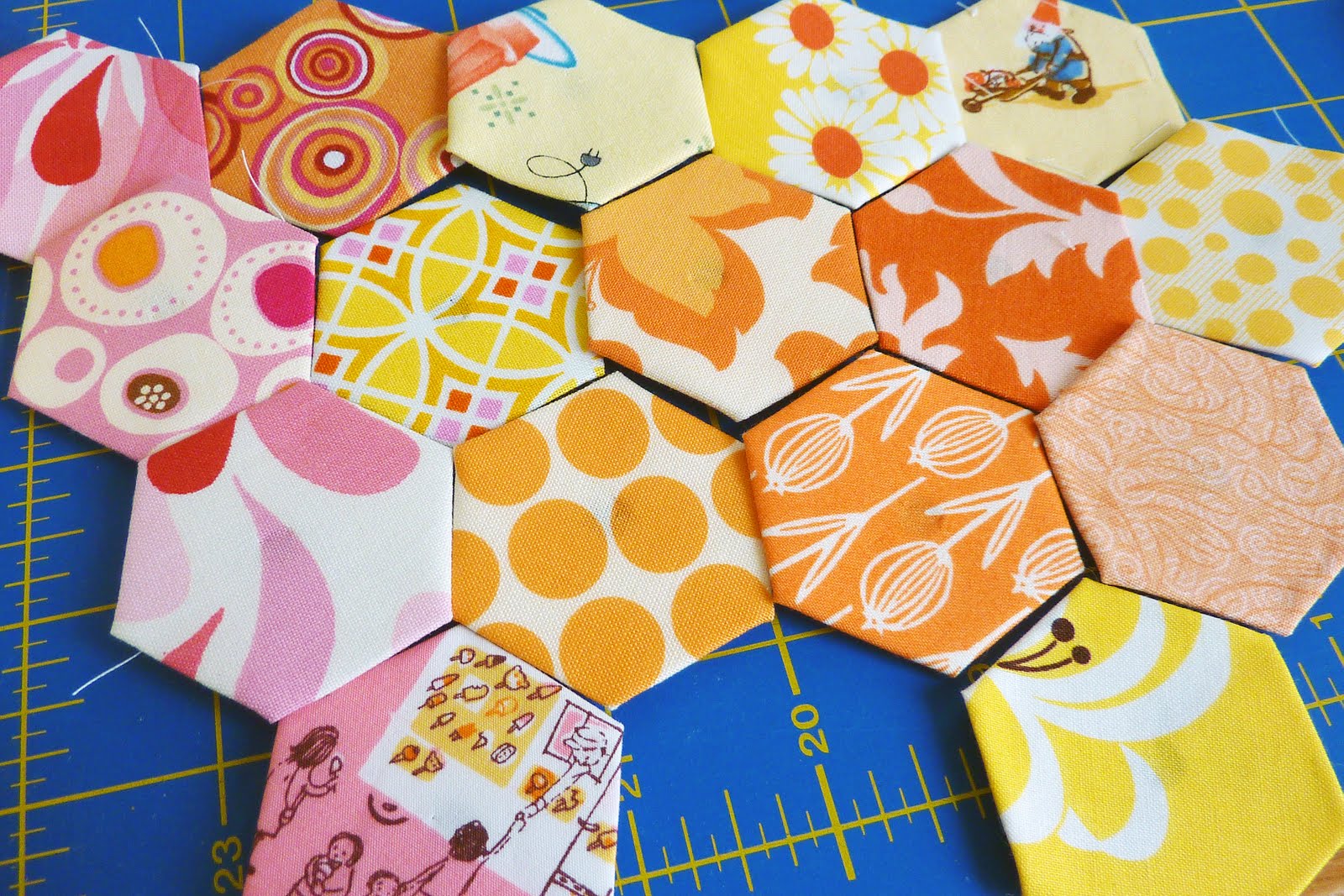 My Three Sons {and a busy girly Girl}: Hexagons! A beginning