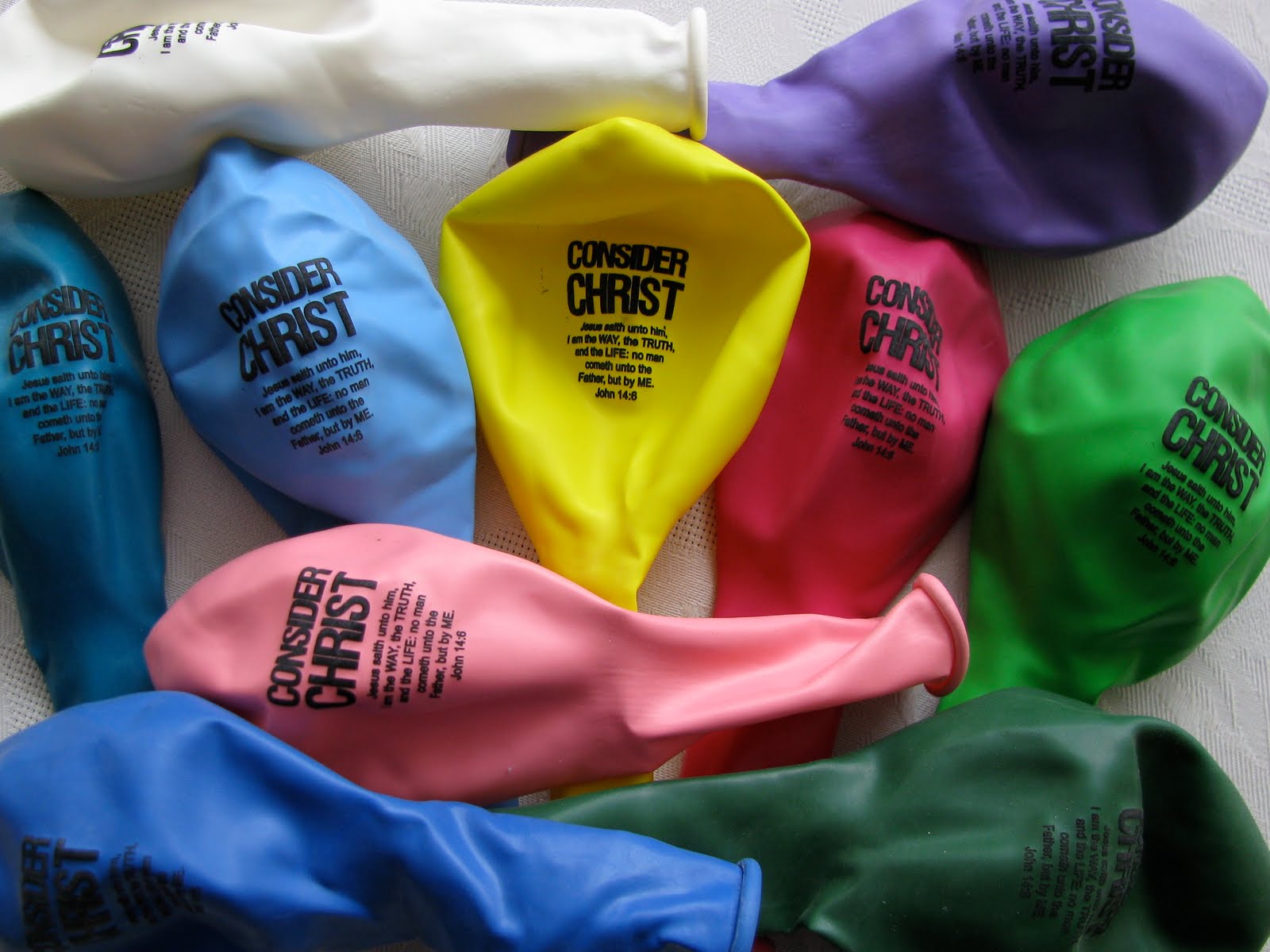 Doing Something More For God: 'Consider Christ' Balloons on Order!