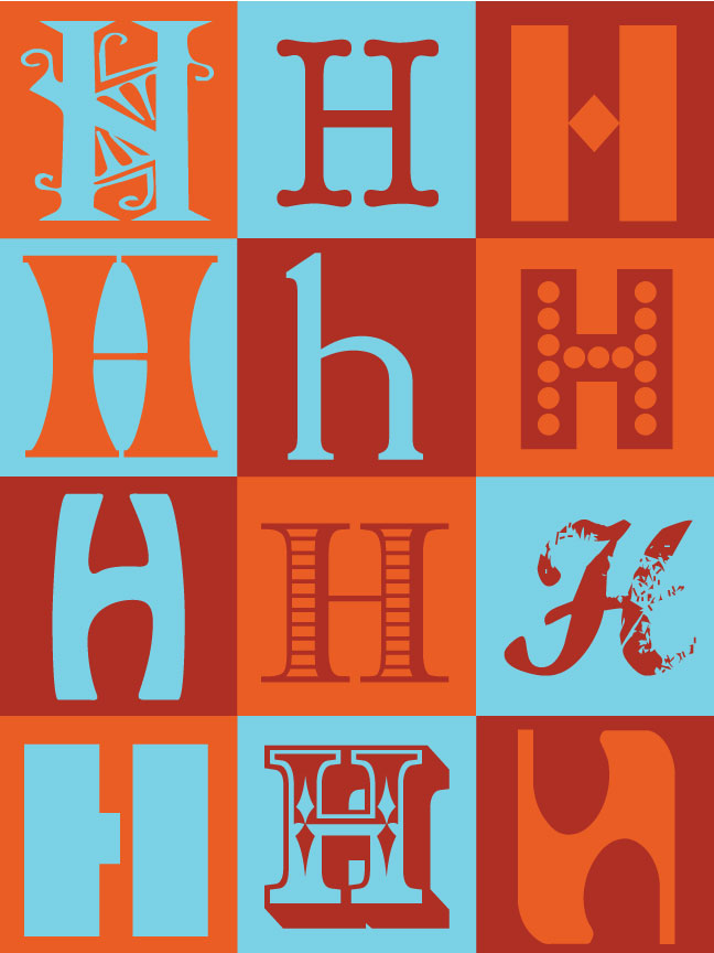 Inkblot Paper Designs: The Letter H