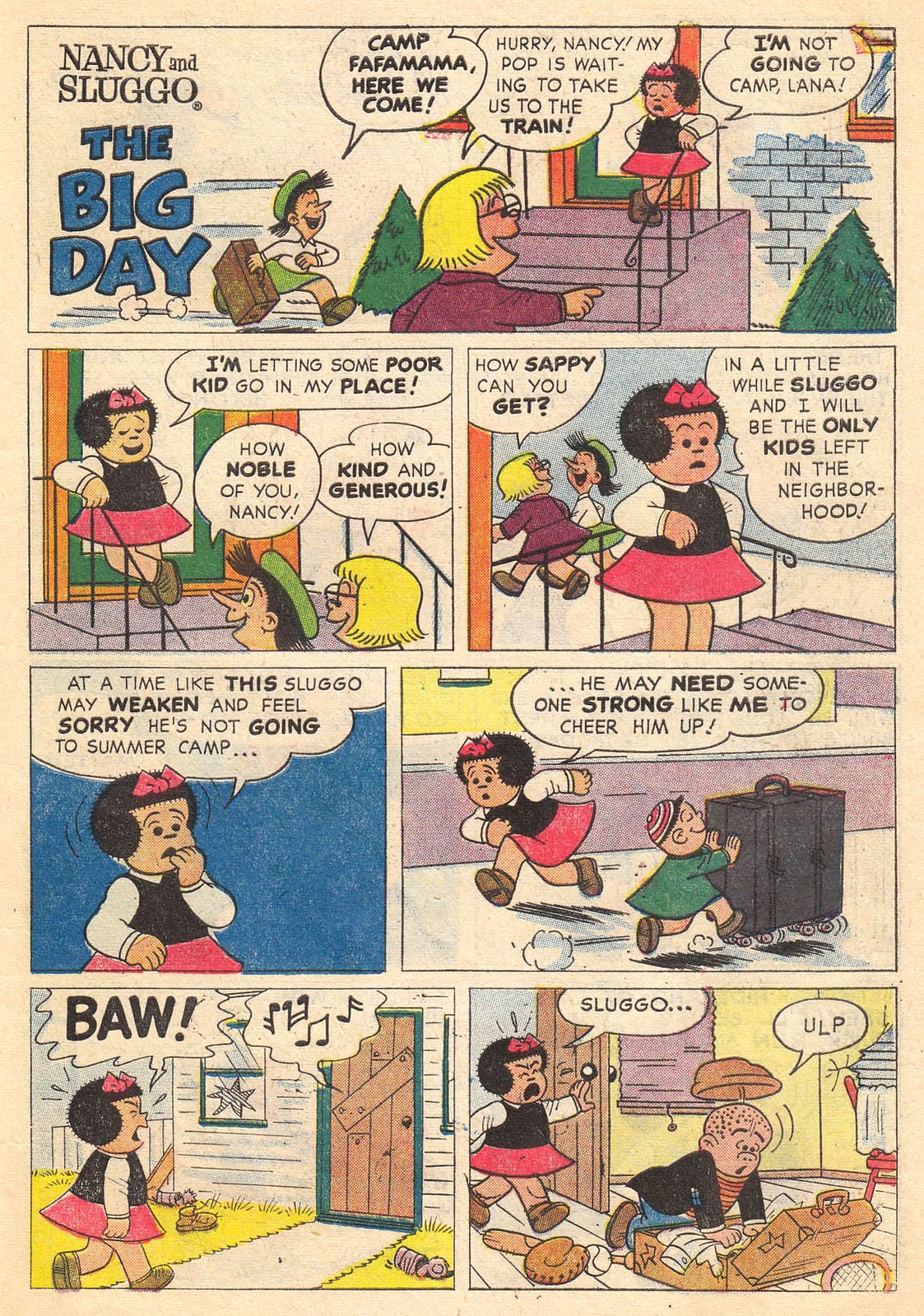 STANLEY STORIES: Nancy and Sluggo Summer Camp special, 1960, Pt. 1 ...