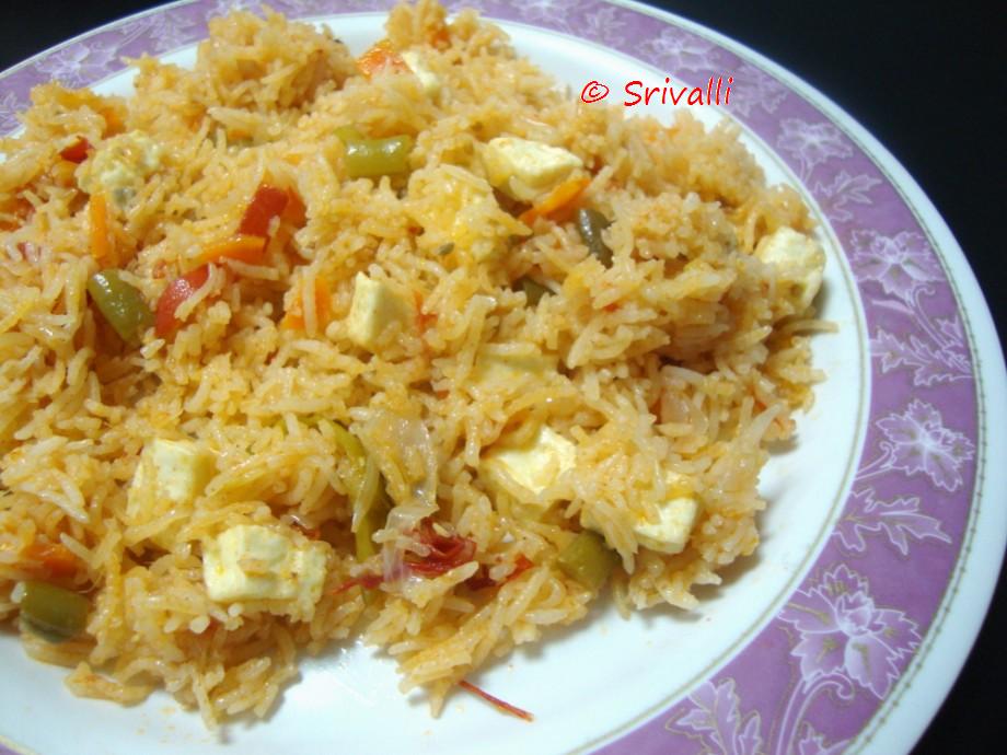 Microwave Paneer Vegetable Rice | Step By Step Recipe to make Paneer ...