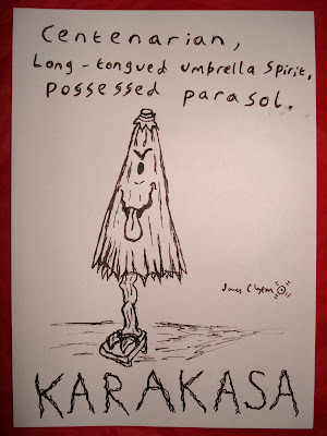 James Clayton's Monsterific Mythscape: Day XXIX - Karakasa