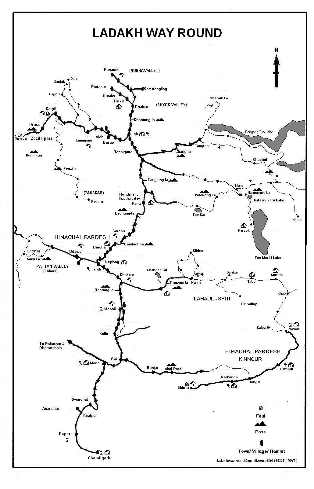 TRAVELOGUE: Ladakh Map