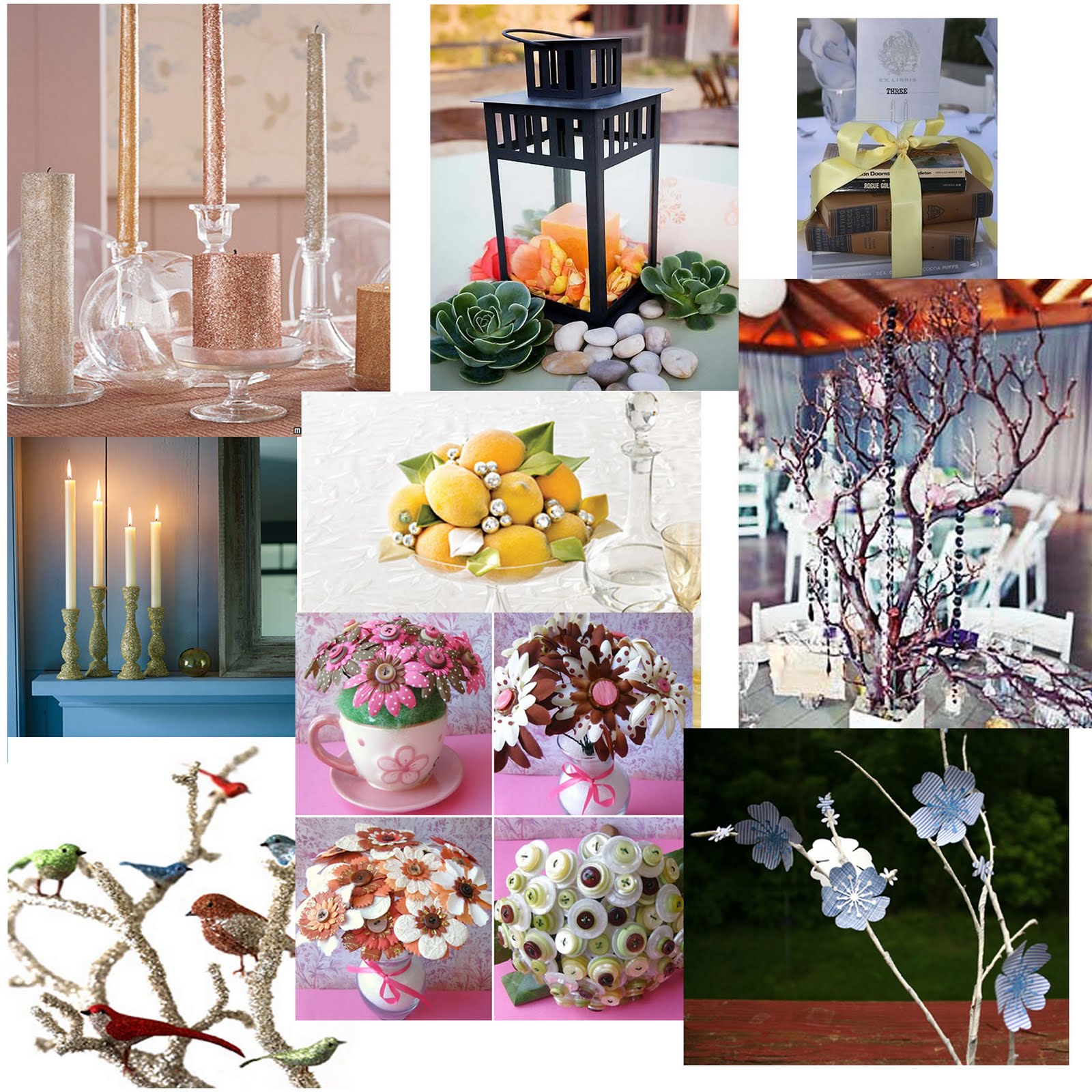 My Stunning Wedding for Less: Non-floral centerpieces!