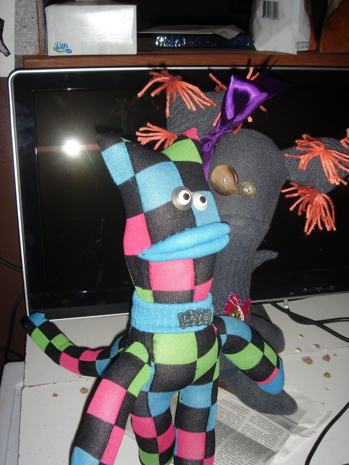 Comfort Doll Project: A Couple of sock creatures