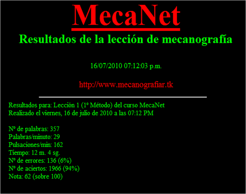 Comunicación: mecanet leccion 1, 2, 3, 4 y 5
