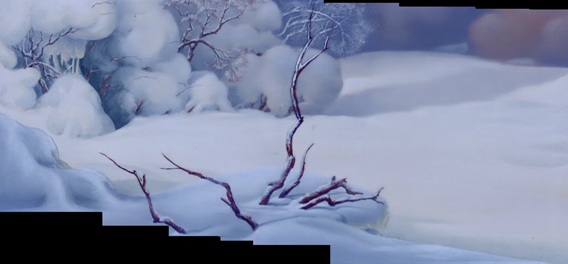 Animation Backgrounds: BAMBI Winter Pan B/G